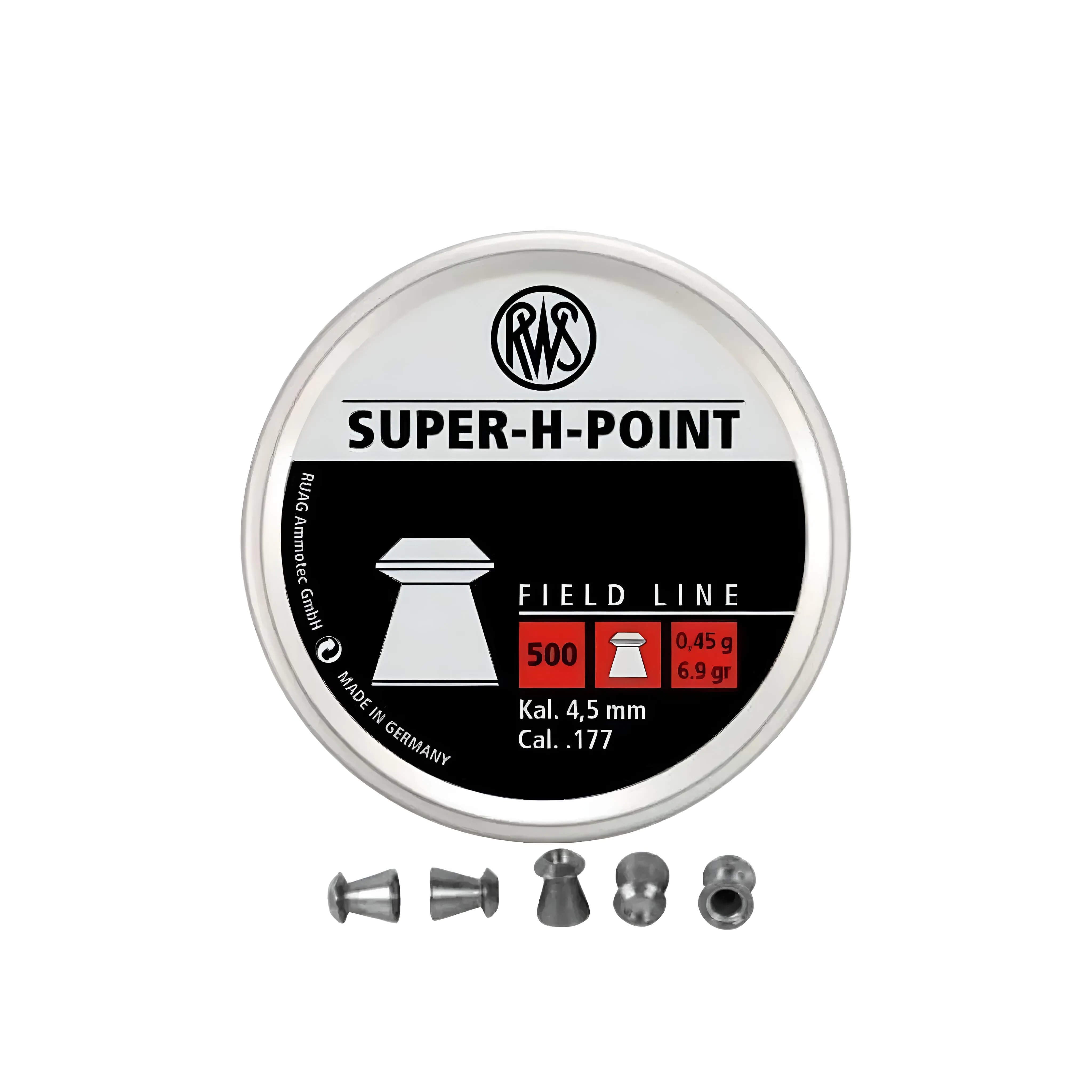 RWS Super-H-Point Hollow Point .177Cal 6.9gr Air Rifle Pellets – Holt's ...
